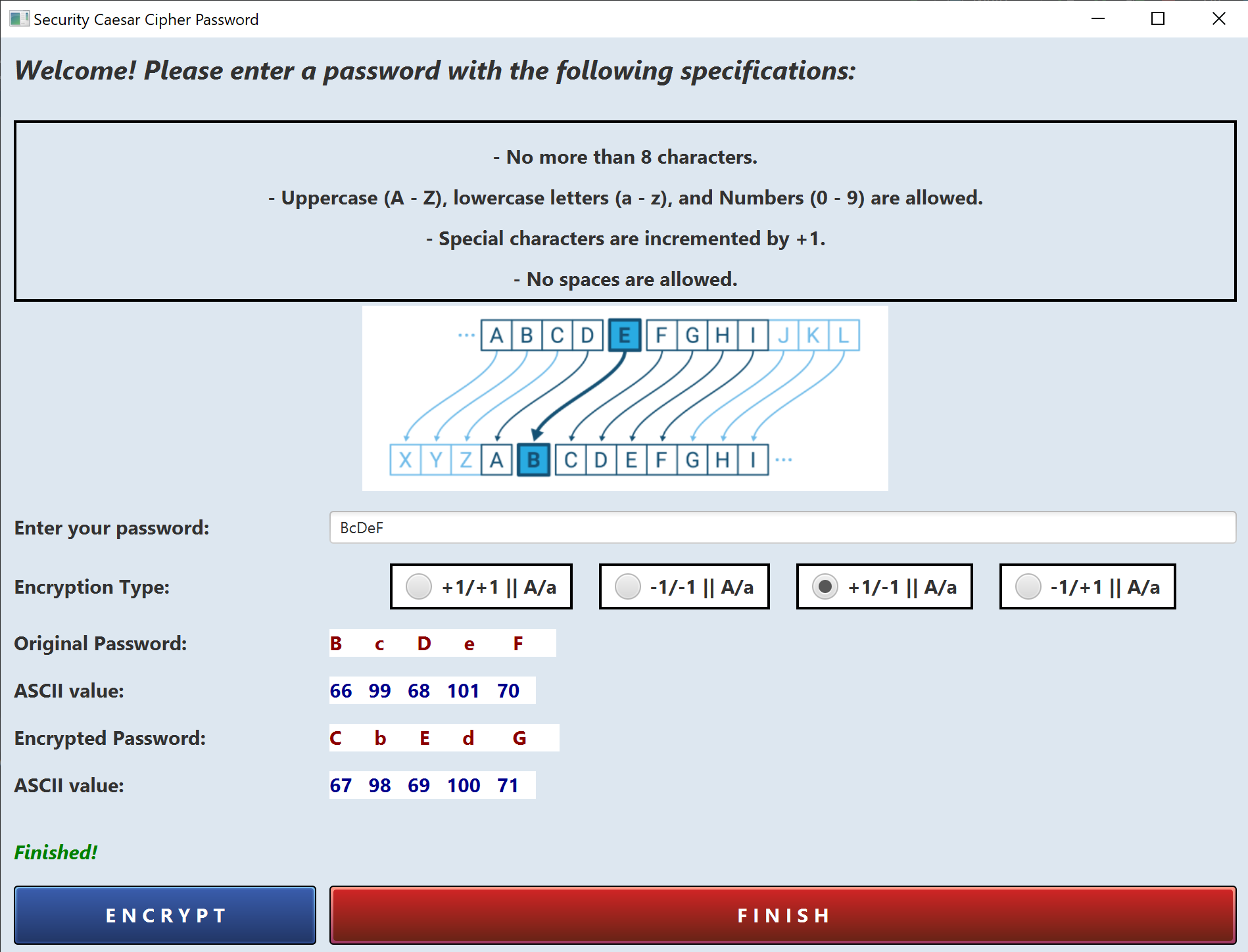 Caesar Cipher Password | Christian Kamarga | Professional Portfolio Caesar Cipher Password | Christian Kamarga | Professional Portfolio